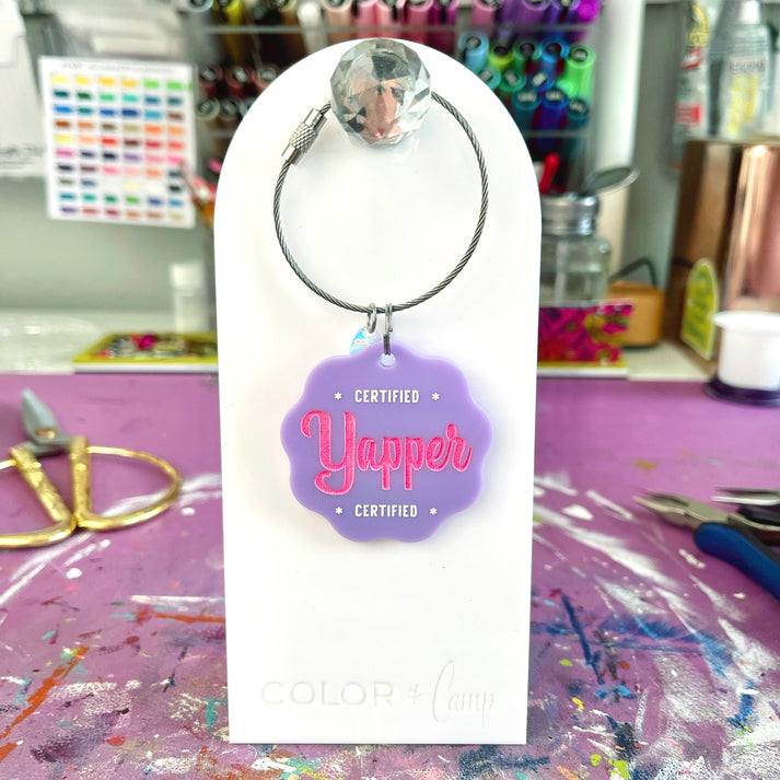 Certified Yapper Keychain/Bag Tag – Color & Camp